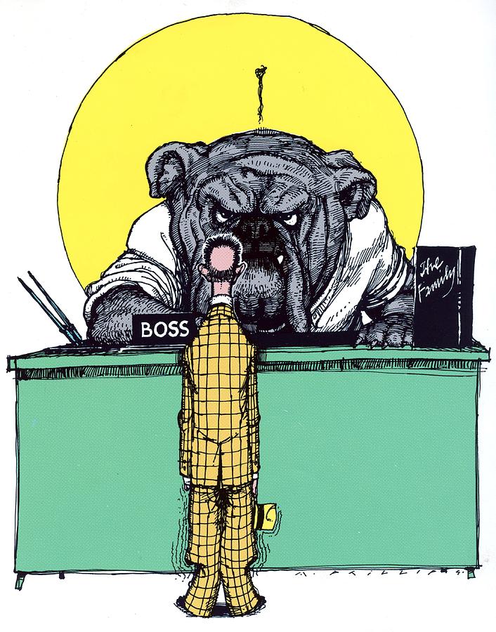 The Boss Drawing by Allan Phillips - Pixels