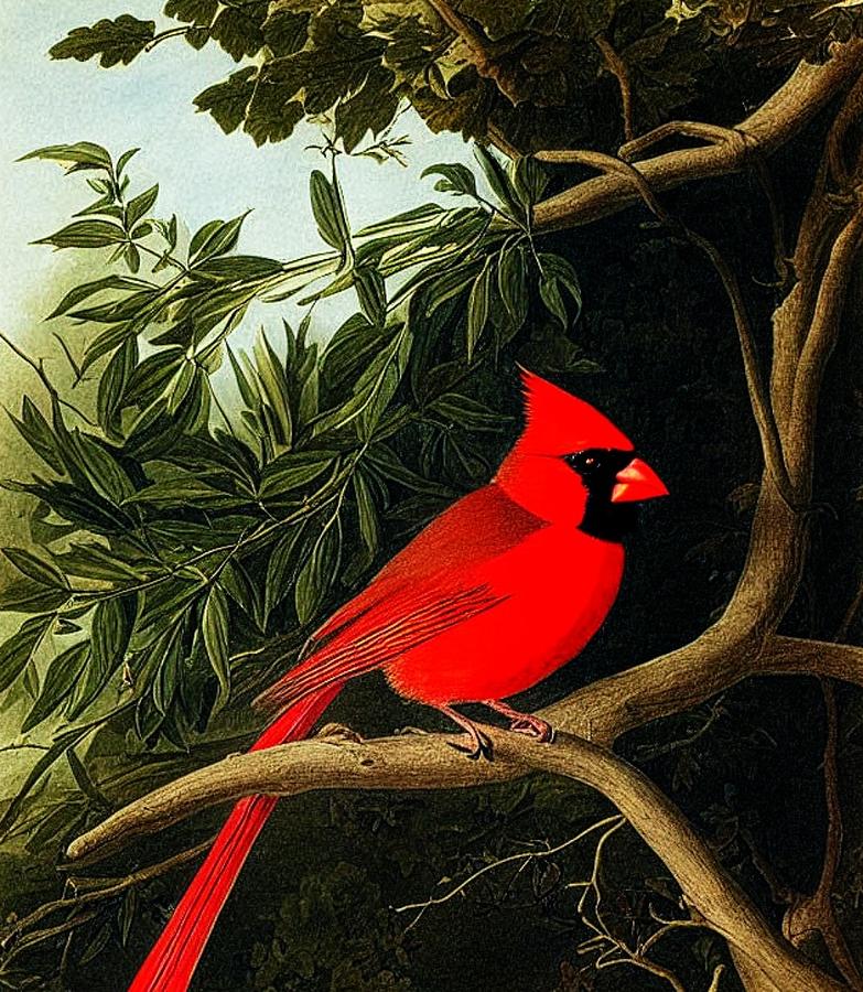 The Cardinal Digital Art by Bob Smerecki - Pixels