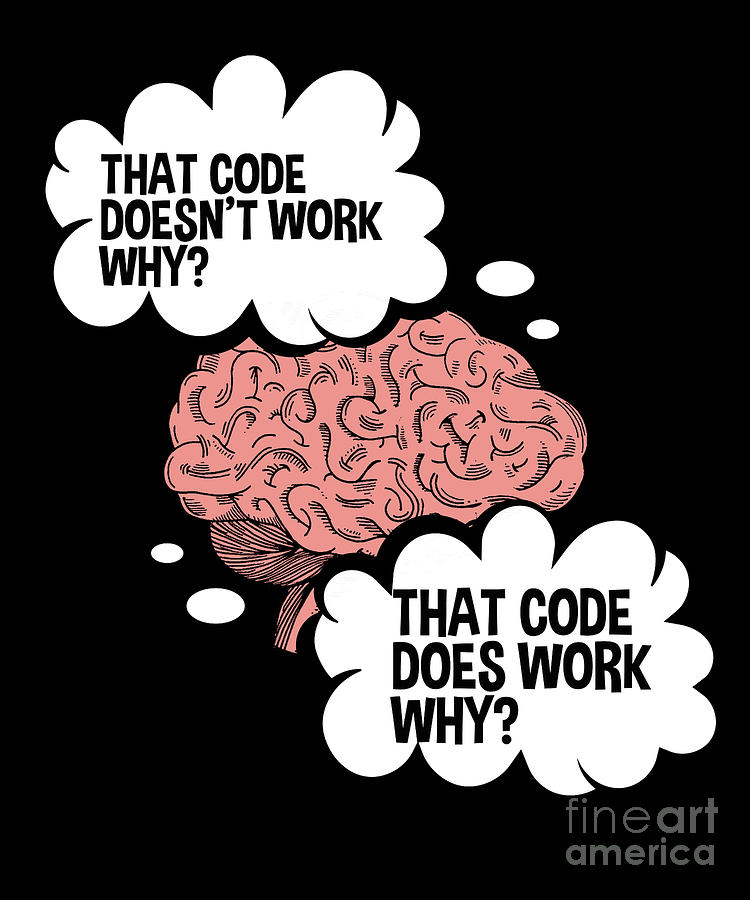 The Code Works Why Meme Computer Coder Programmer Digital Art By Raphaelartdesign Pixels
