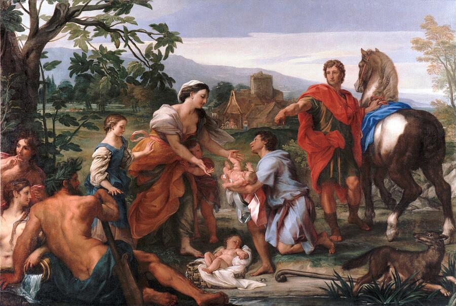 The finding of Romulus and Remus Painting by Carlo Maratta - Pixels