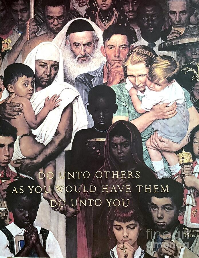 The Golden Rule Print by Norman Rockwell Photograph by Pepper Lee | Pixels