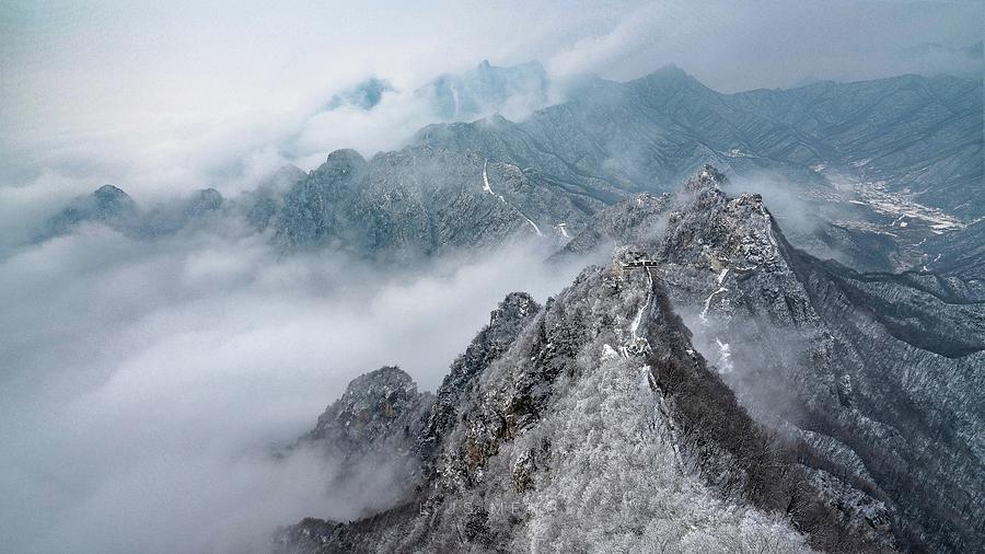 The Great Wall 1 - Gray And White Mountain Under White Clouds During ...