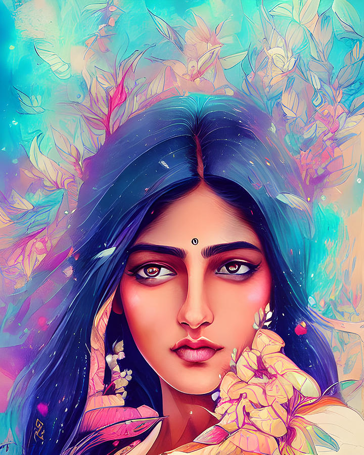 The Indian Naari Digital Art by Amit Chaurasia - Fine Art America