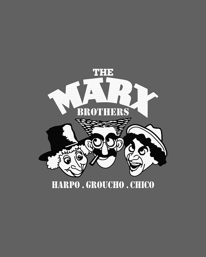 The Marx Brothers Fan Harpo Grouchom Logo Cheap Tee Logo Funny white Digital Art by James Ives ...