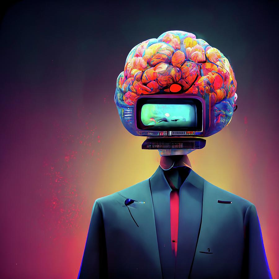 The Mind Control of Corporate Culture Painting by Constantin Sumanariu - Pixels