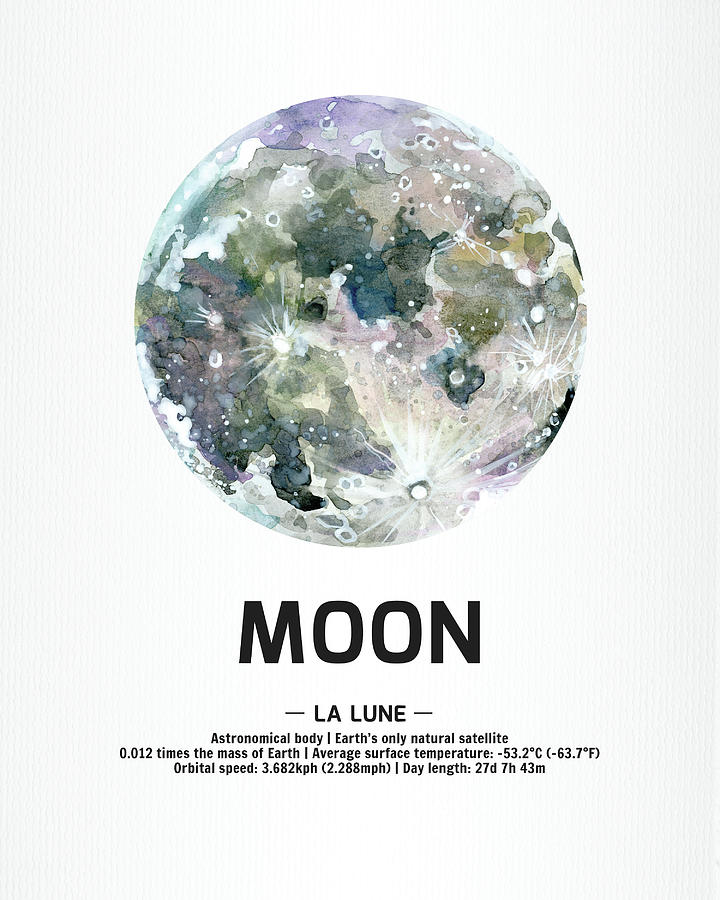 The Moon Description Digital Art by EduCrafts Designs - Fine Art America