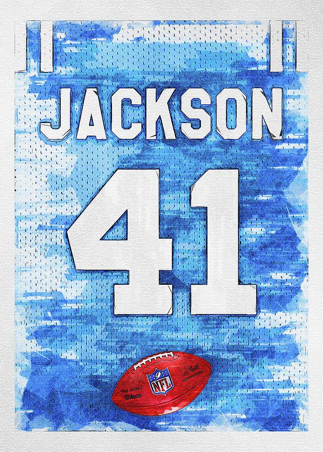 The Nfl Player Number Darius Jackson 41 Jersey Mixed Media by Miller ...