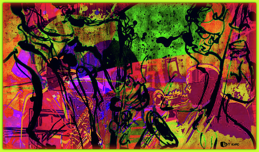The Opium Eaters The Jazz Fix Is In Digital Art By Tony Adamo Fine