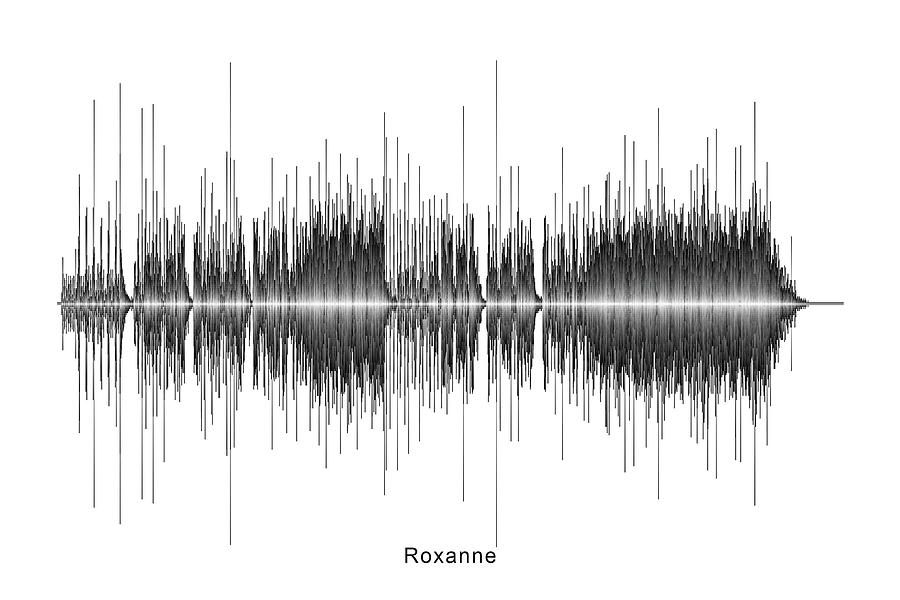 The Police Roxanne sound wave art Photograph by Soundwave Art - Pixels