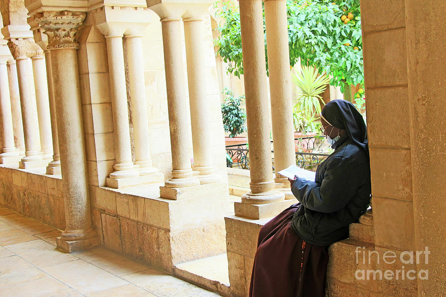 The Reading at Church Courtyard Photograph by Munir Alawi - Fine Art ...