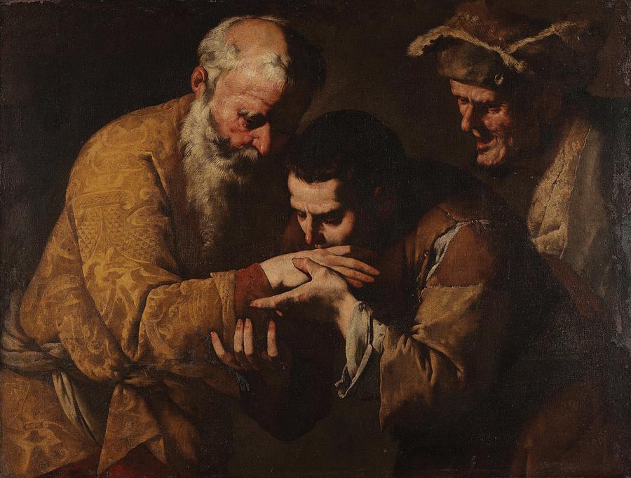 The Return of the Prodigal Son Painting by Master of the Annunciation ...