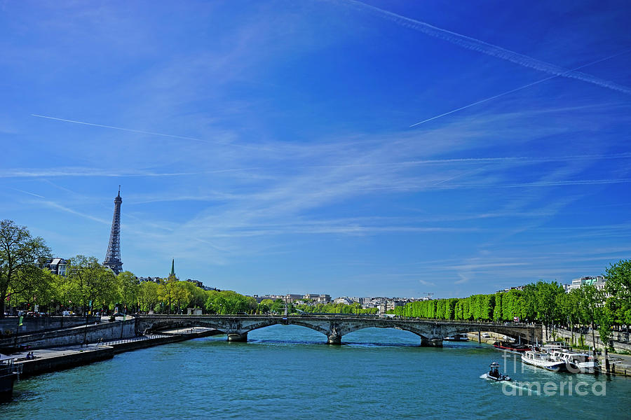 The River Seine in Paris France with Eiffel Tower Photograph by William ...