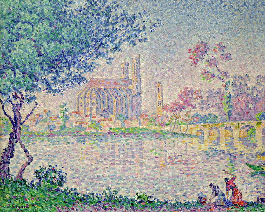 The Seine at Mantes, 1899-1900 Photograph by Paul Signac | Fine Art America
