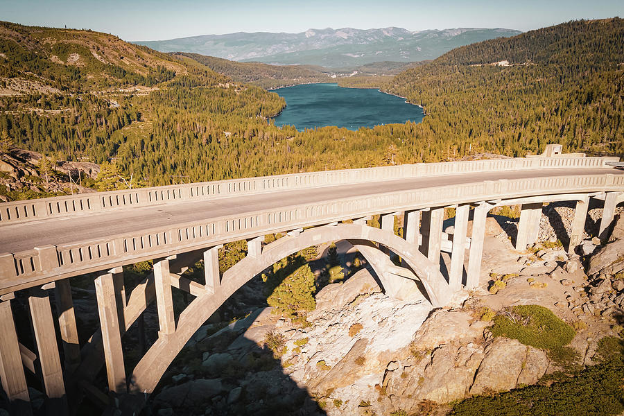 The Summit Bridge Over Donner Pass And Lake - California Photograph by ...