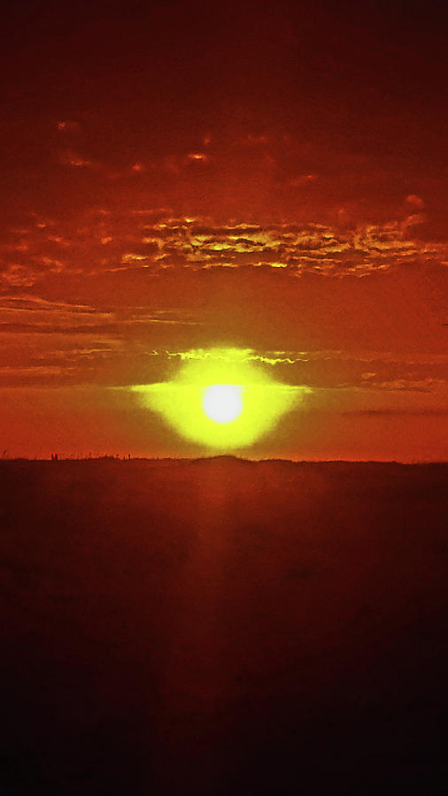 The Sunset Colors the Night a Bright Red Photograph by Christopher ...