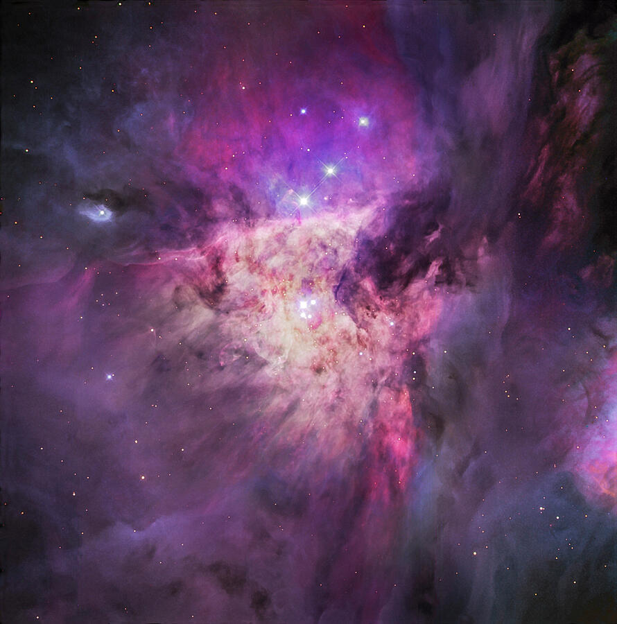 The Trapezium Cluster Orion Nebula by ESO La Silla Observatory Danish Telescope Photograph by ...