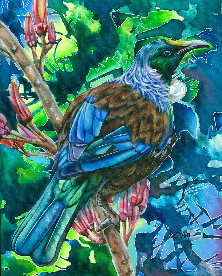 The Tui cute Painting by Alan Maria | Fine Art America