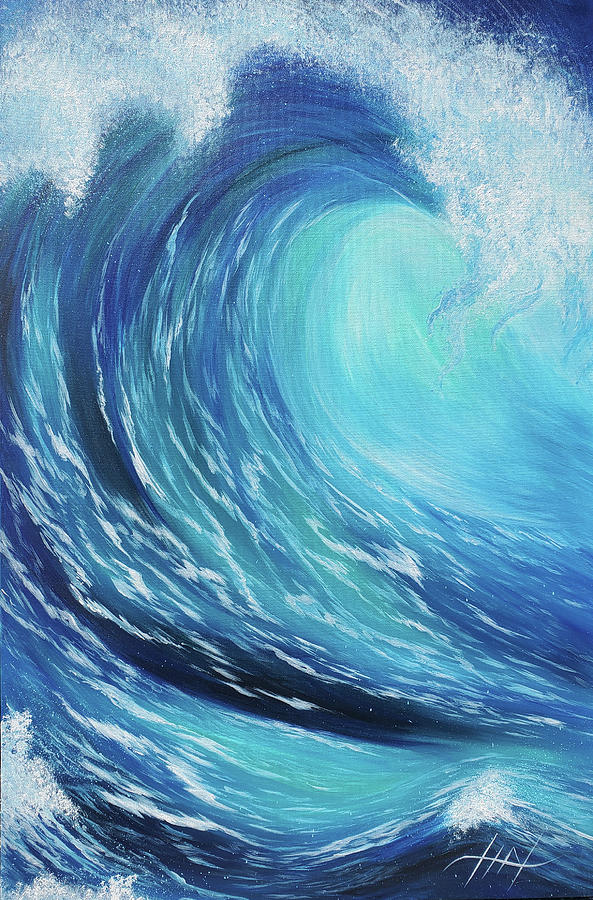 The Wave Painting by Thays Franca - Pixels