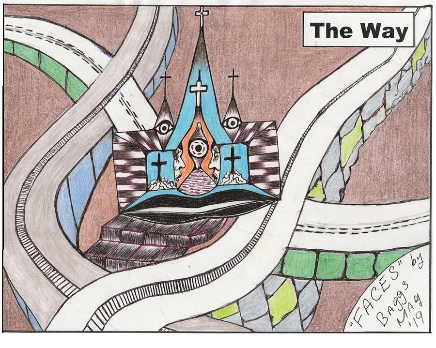 The Way Drawing by Dr Alwyn Nicholas - Fine Art America