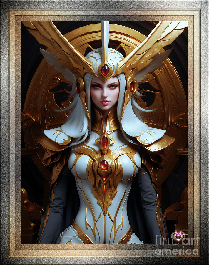 The White Setren Of Knoss Stunning AI Concept Art Portrait by Xzendor7 Painting by Xzendor7 ...