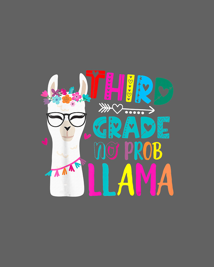 Third 3Rd Grade Teacher No Prob Llama First Day Girls Boys Digital Art ...
