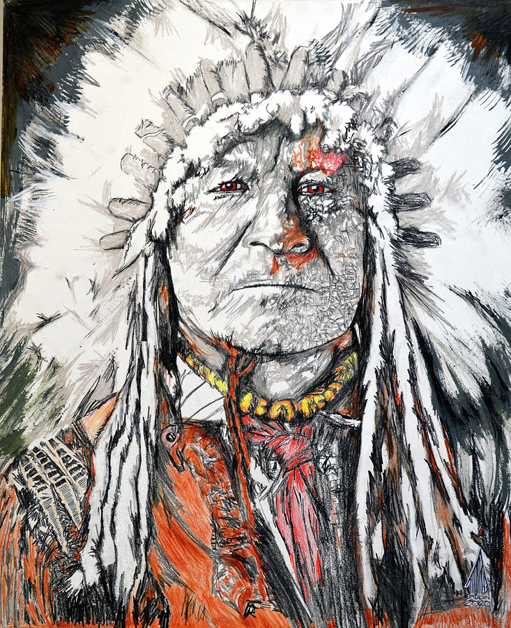 Thomas Dillon Artist 2020 Satank Mixed Media by Thomas Dillon - Fine ...