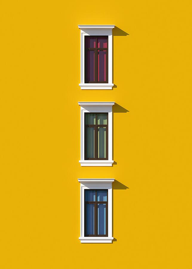 Three Windows Painting by world class Posters - Pixels Merch