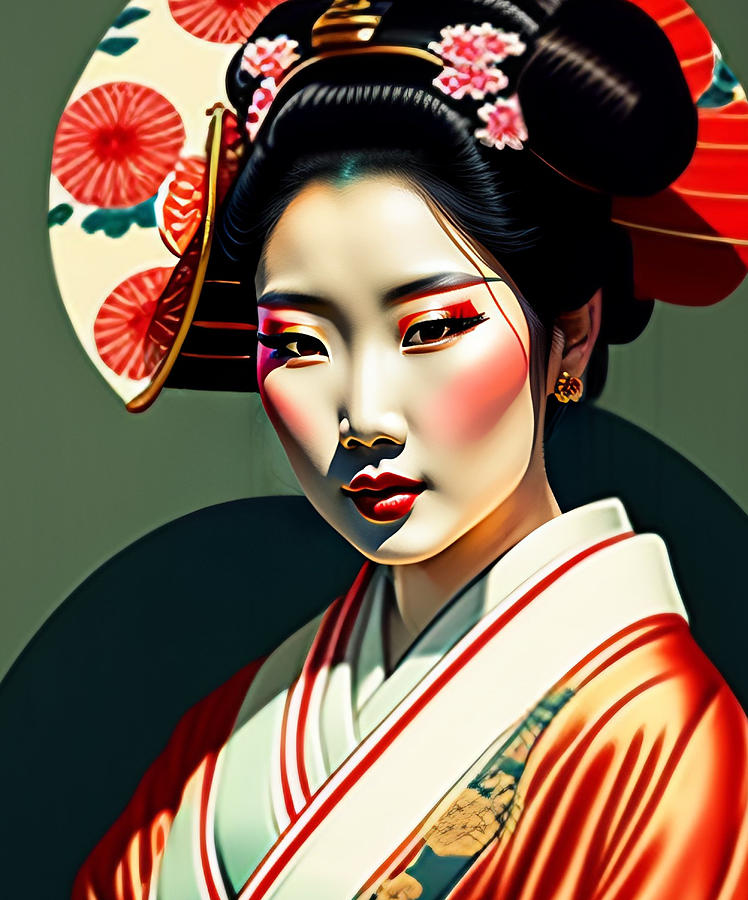 Timeless Elegance The Traditional World of Japanese Geisha Digital Art by Peter Thelen - Pixels