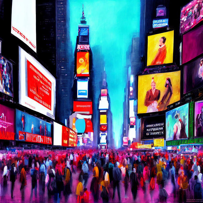 Times Square Digital Art by Bob Smerecki - Pixels