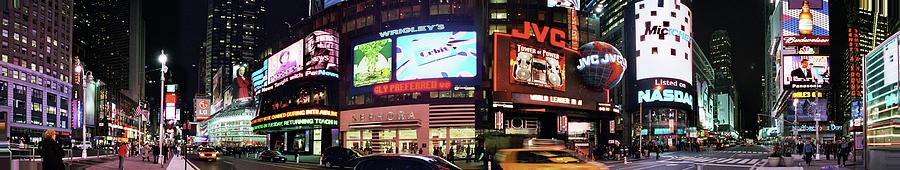 Times Square Panorama Circa 2002 Photograph by DW labs Incorporated