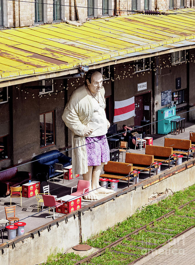 Tony Soprano Figure At The Train Station Elevated View Vilnius Lithuania Photograph By Karol