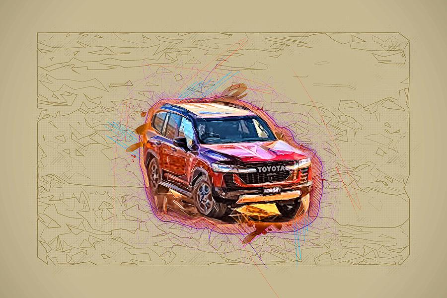 Toyota Land Cruiser Gr Sport Dust 2021 Cars Au-Spec Desert Offroad 300 Suvs Mixed Media by Ola ...