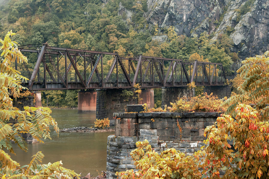 Train Bridge in Fall Photograph by Scott Daniels - Fine Art America