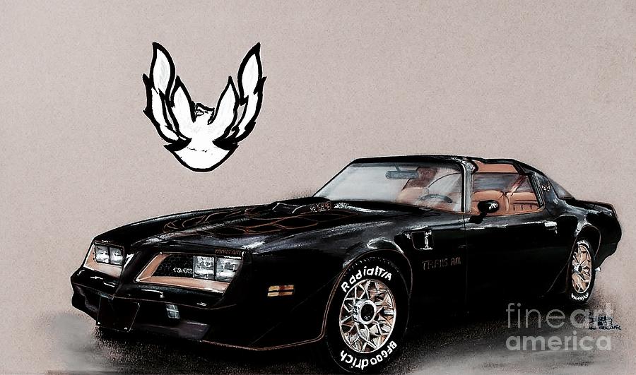 Trans am drawing Pastel by Dan Ingram - Pixels