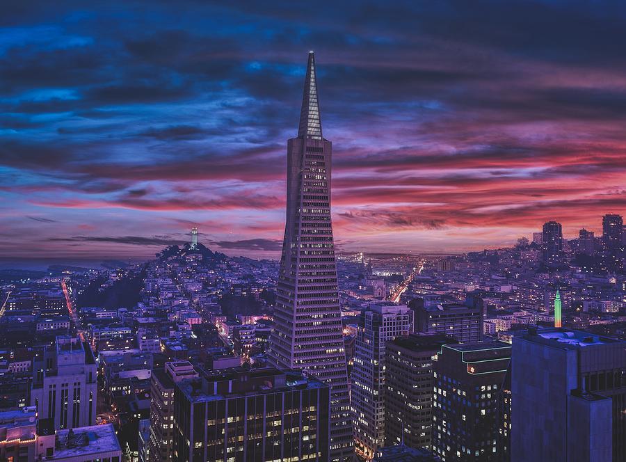 Transamerica Pyramid at Sunset Photograph by Mountain Dreams - Fine Art ...