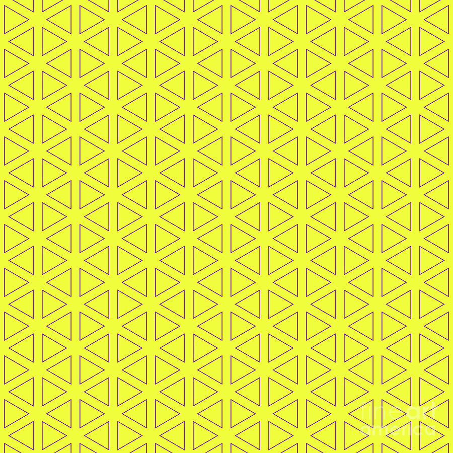 Triangle In Hexagon Array Pattern In Sunny Yellow And Iris Purple n ...