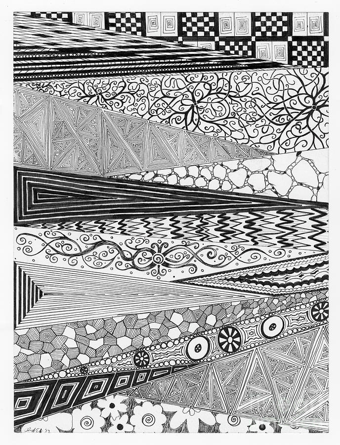 Triangles Drawing by Clair Eisele - Fine Art America