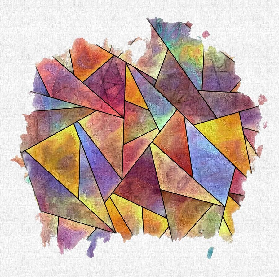 Triangular Abstract Painting by Anas Afash - Fine Art America