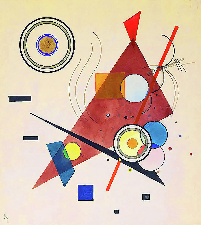 Triangular Composition Painting by Wassily Kandinsky
