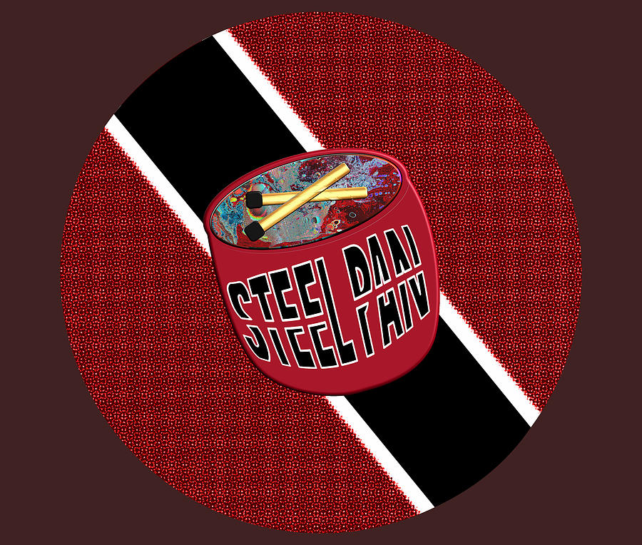 Trinidad And Tobago Steel Pan Flag Digital Art By Frantz Cialec Fine