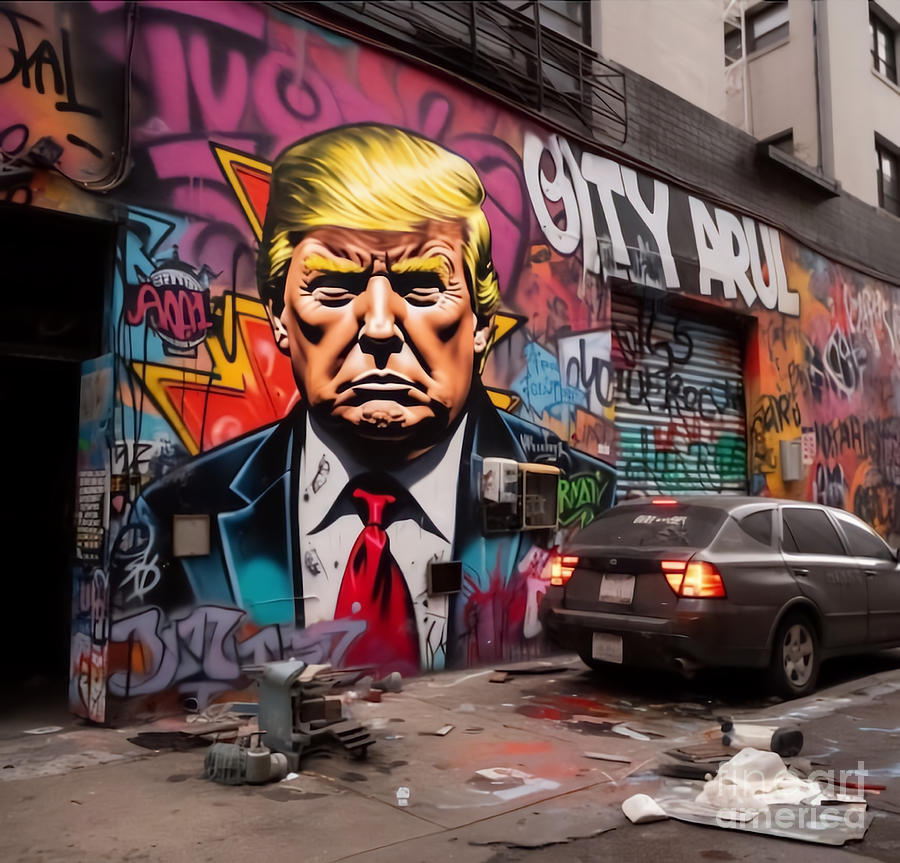 Street Art #51 - Trump Urban Graffiti Digital Art by Antonios ...