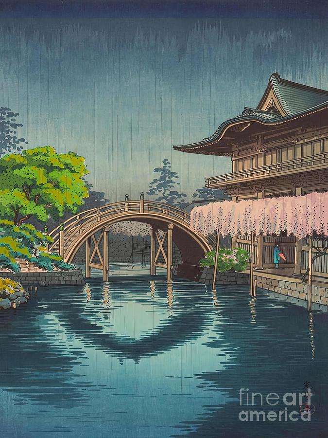Tsuchiya Koitsu Kameido Tenmangu Shrine Vintage Painting by Freya Robinson - Pixels