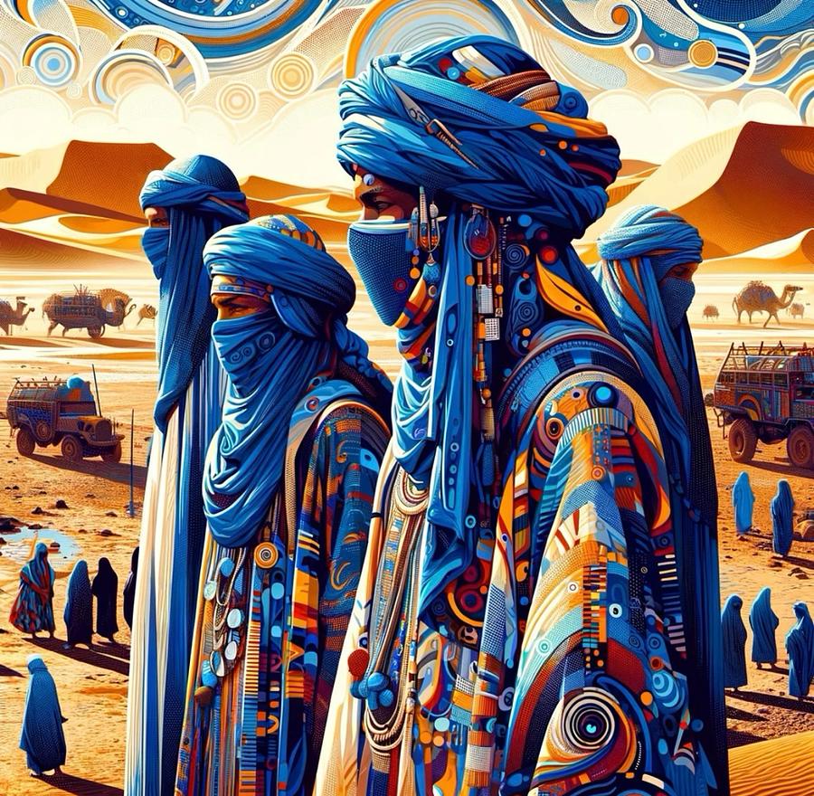 Tuaregs Painting by Emeka Okoro - Fine Art America