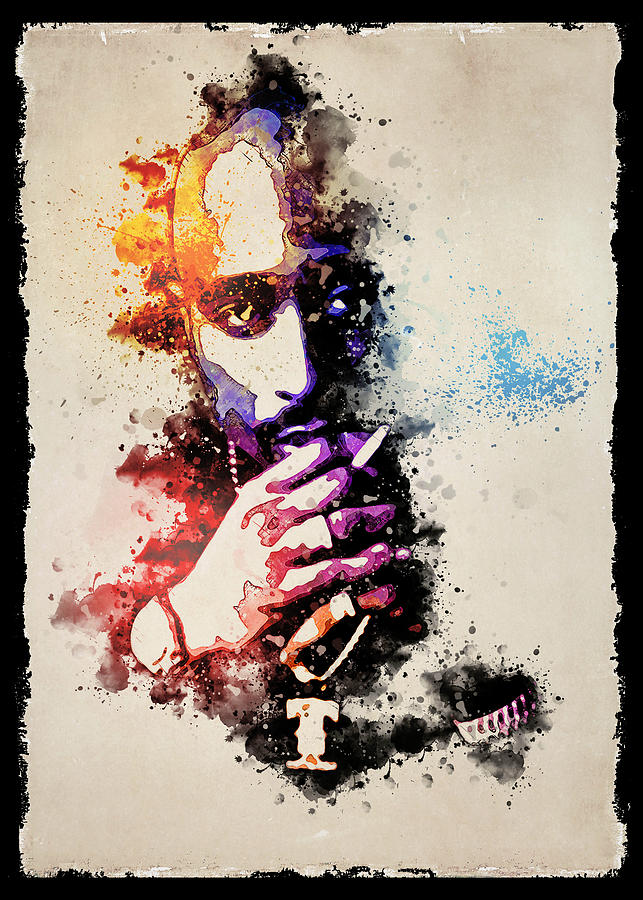 Tupac Shakur American Rapper Songwriter Actor Colorful Mixed Media by ...