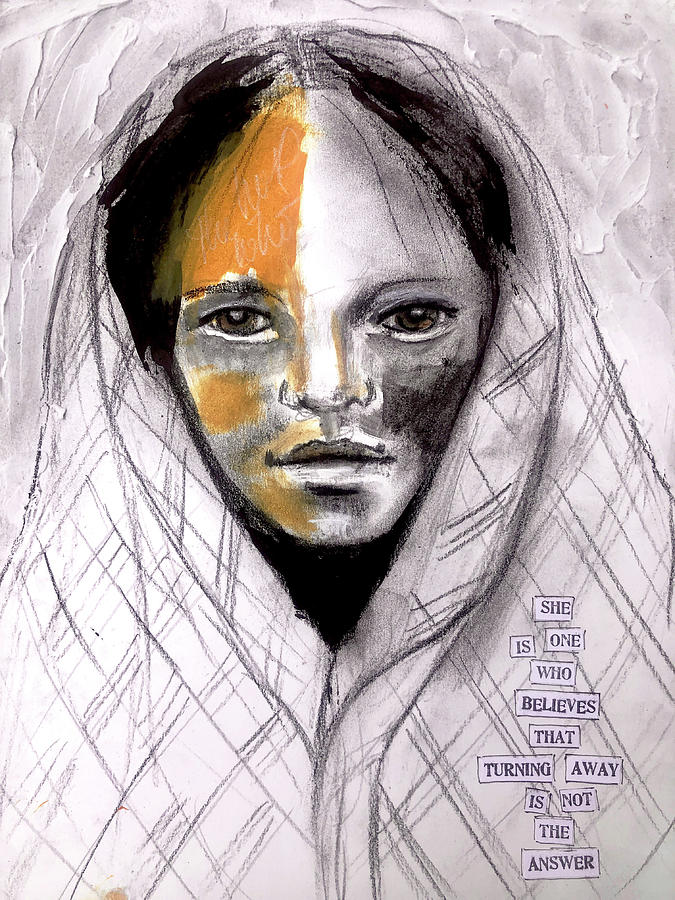 Turning away is not the answer Mixed Media by Lynn Colwell - Pixels