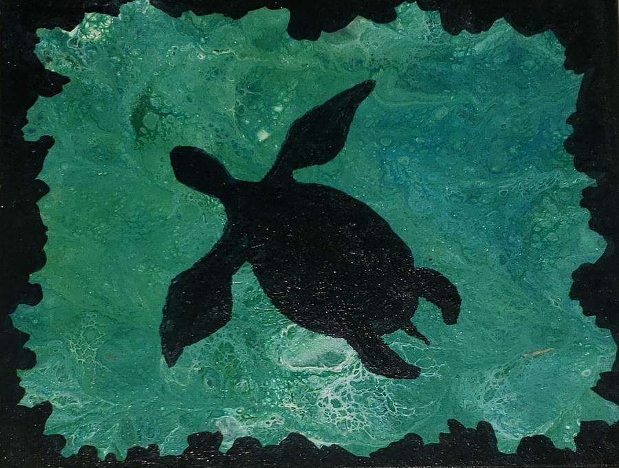 Turtle Float Painting by Jeff Matchett | Fine Art America