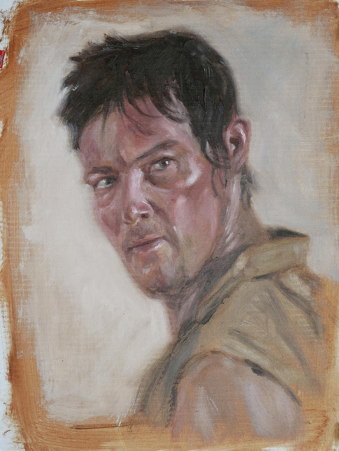TV character head study Daryl Painting by Martin Davey - Fine Art America