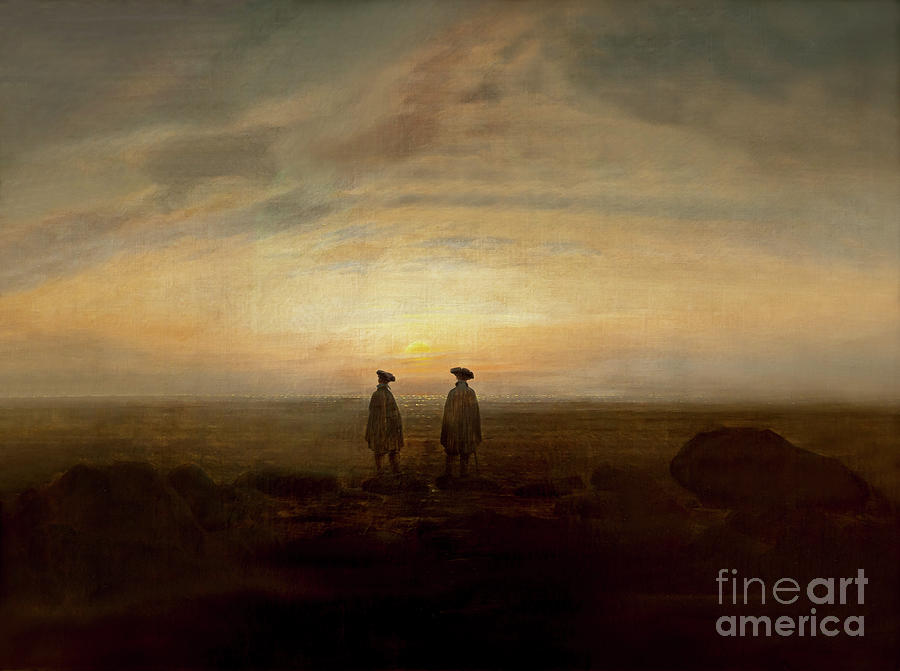 Two Men by the Sea, 1817 Photograph by Caspar David Friedrich | Fine ...