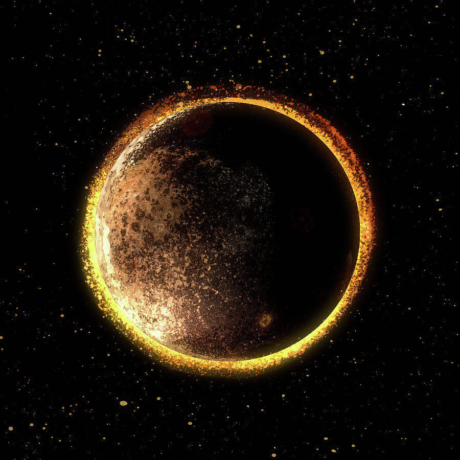 Two planets in eclipse Digital Art by Nick Purser | Pixels