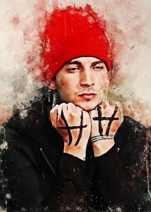 Tyler Joseph-02 Digital Art by Kha Dieu Vuong - Fine Art America
